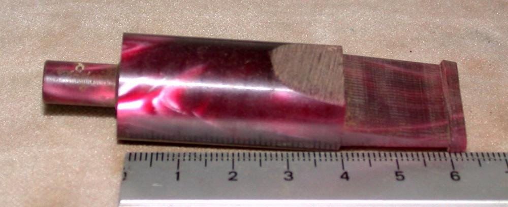 Ø20x64 mm Akrylspids, rødmarmoreret, Håndlavet af stangmateriale ...